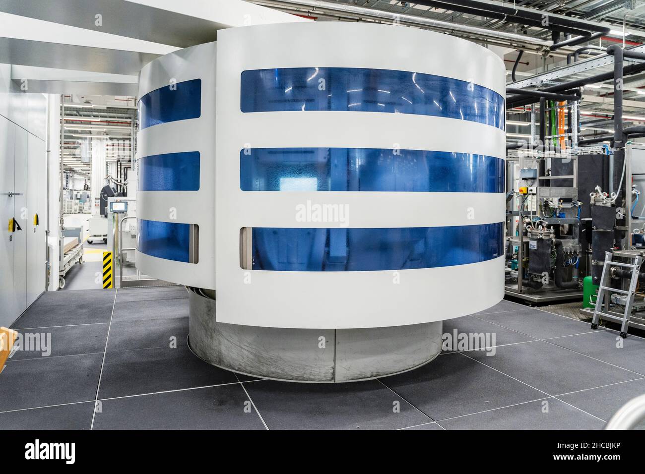 Modern automated cabin in manufacturing factory Stock Photo - Alamy