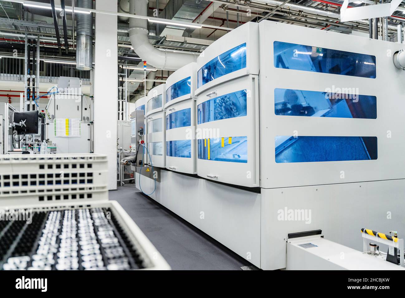 Automated cabins in manufacturing industry Stock Photo - Alamy