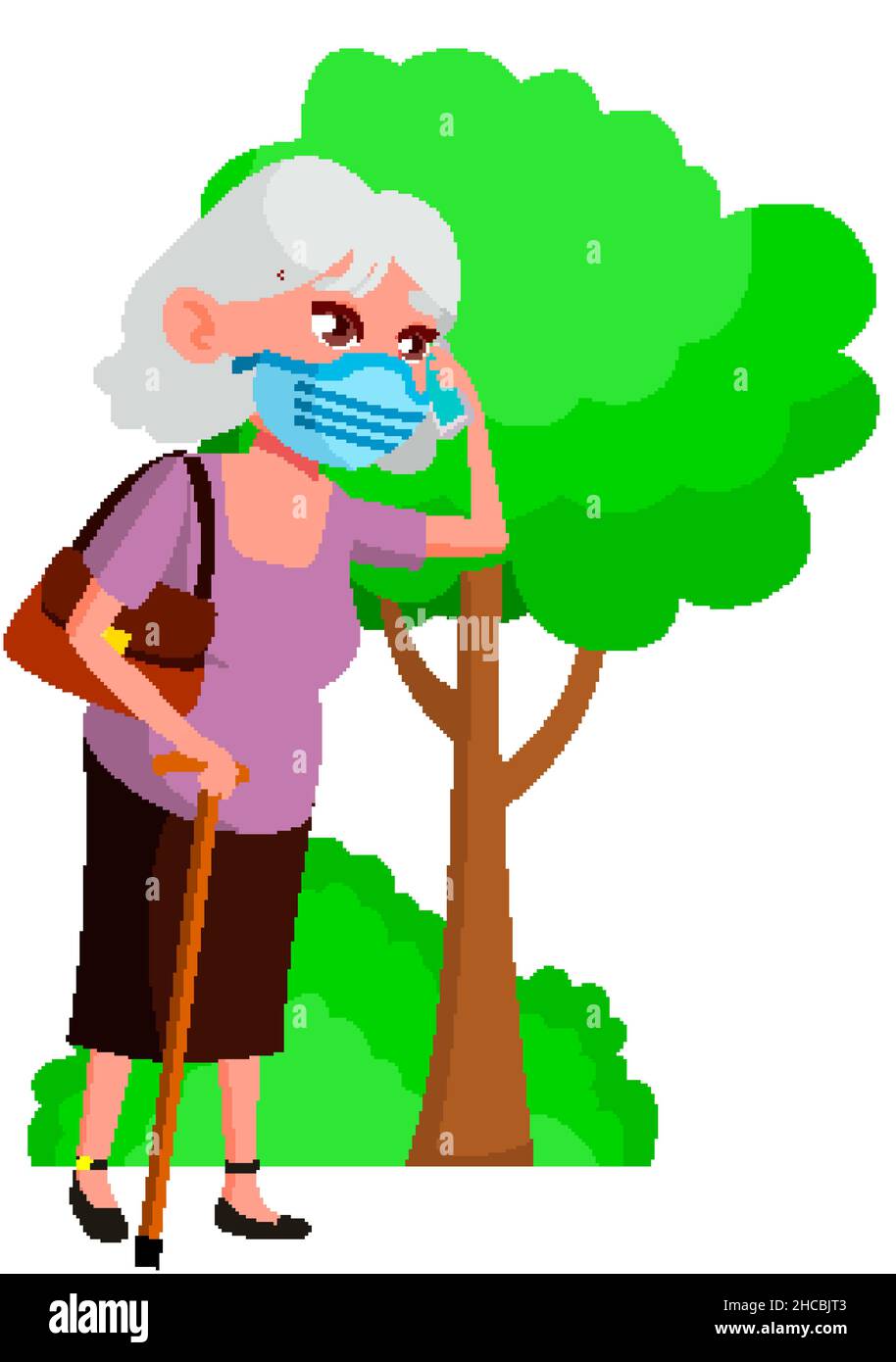 Mature woman female wearing Stock Vector Images - Alamy