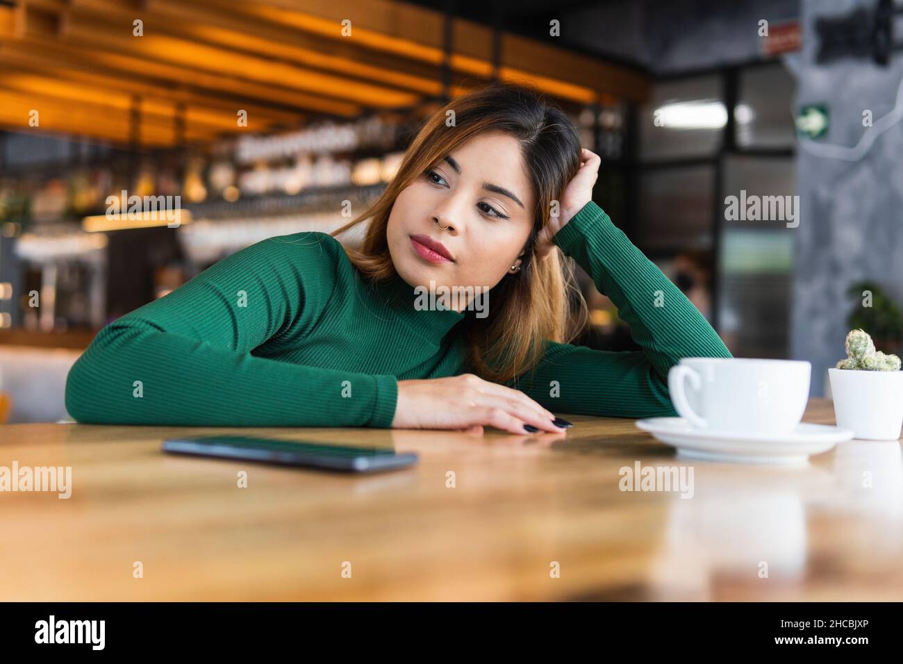 Beautiful woman bored in hi-res stock photography and images - Alamy