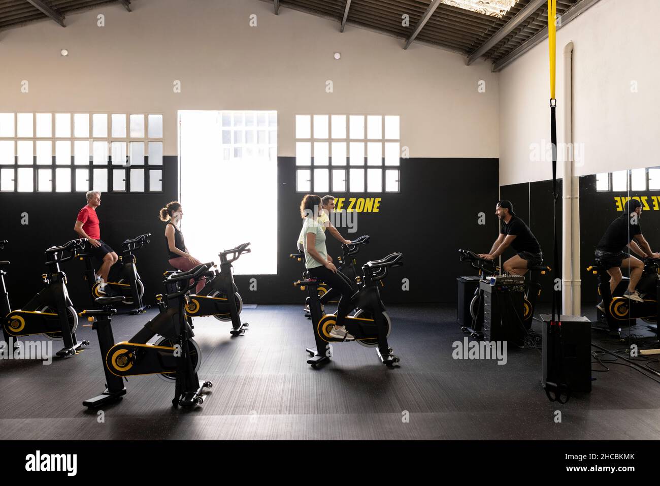 Cycling gym bike hi-res stock photography and images - Alamy