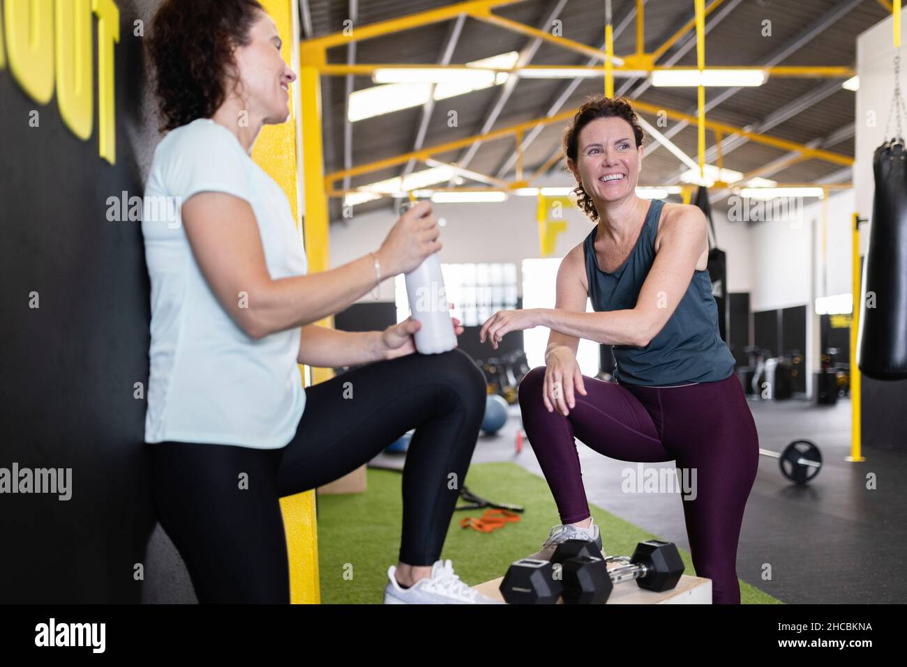 Talking gym training hi-res stock photography and images - Alamy