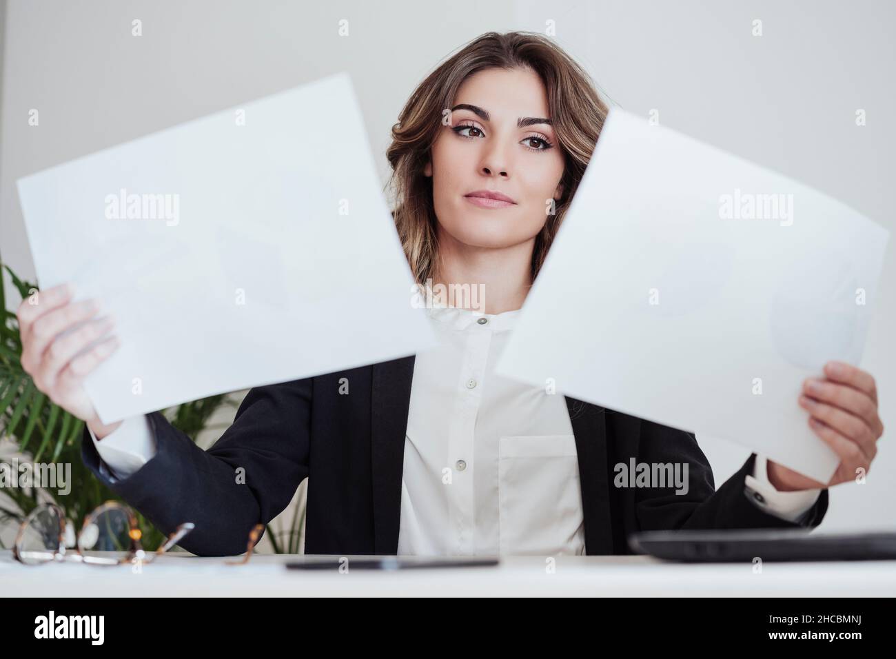 Financial analysis woman reviewing hi-res stock photography and images ...