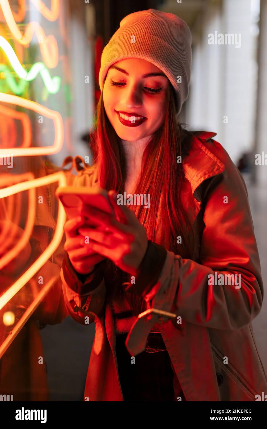 Sign with glowing neon board hi-res stock photography and images - Alamy