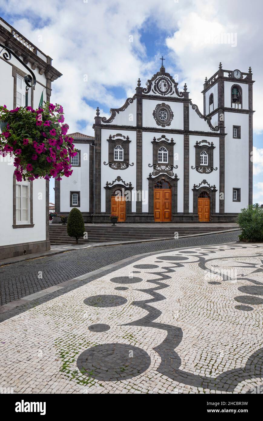 Portugal, Azores, Nordeste, Facade of Igreja Matriz de Sao Jorge church ...