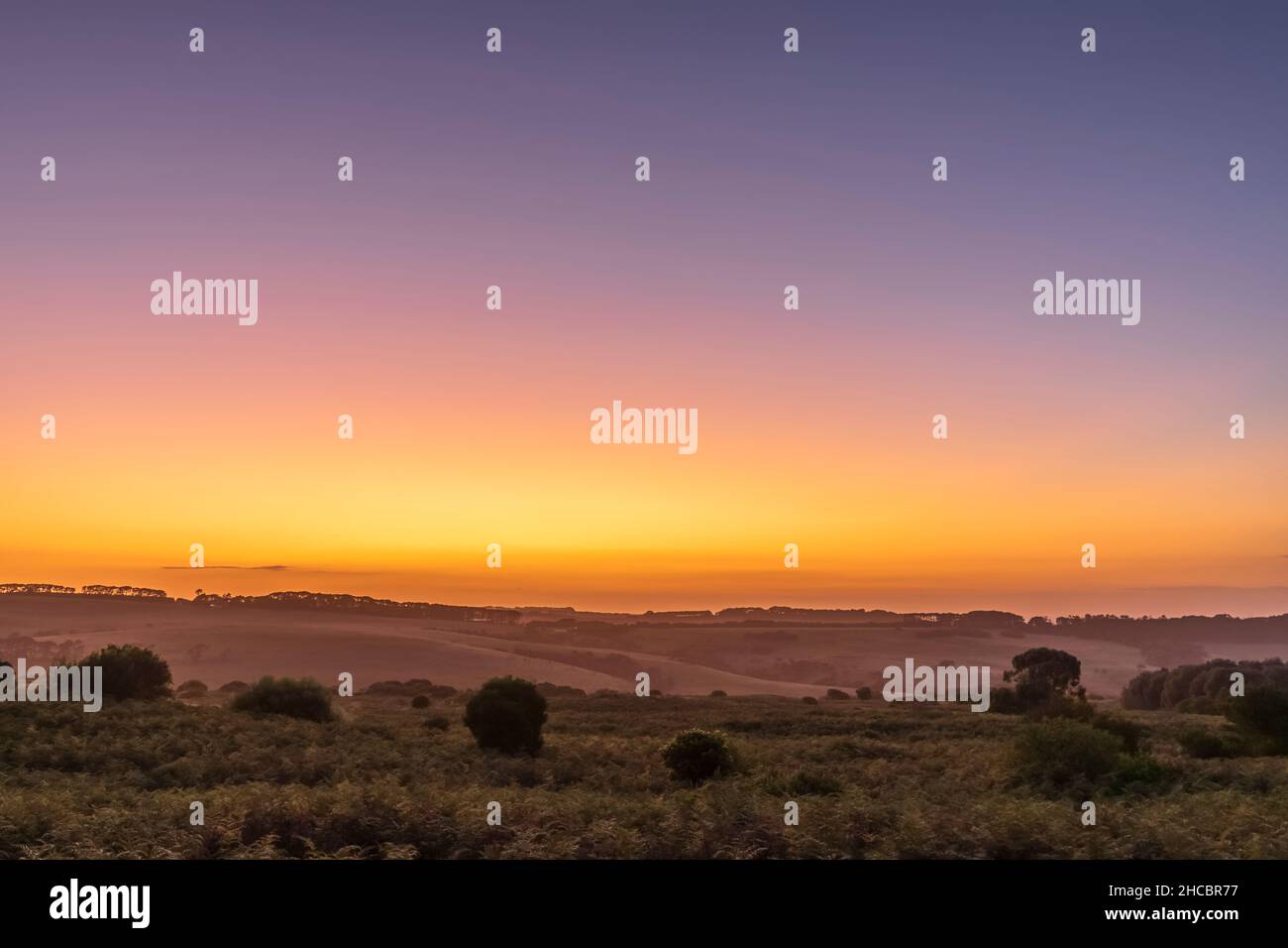 Australia, Victoria, Cape Schanck, Sun shining over Cape Schanck ...