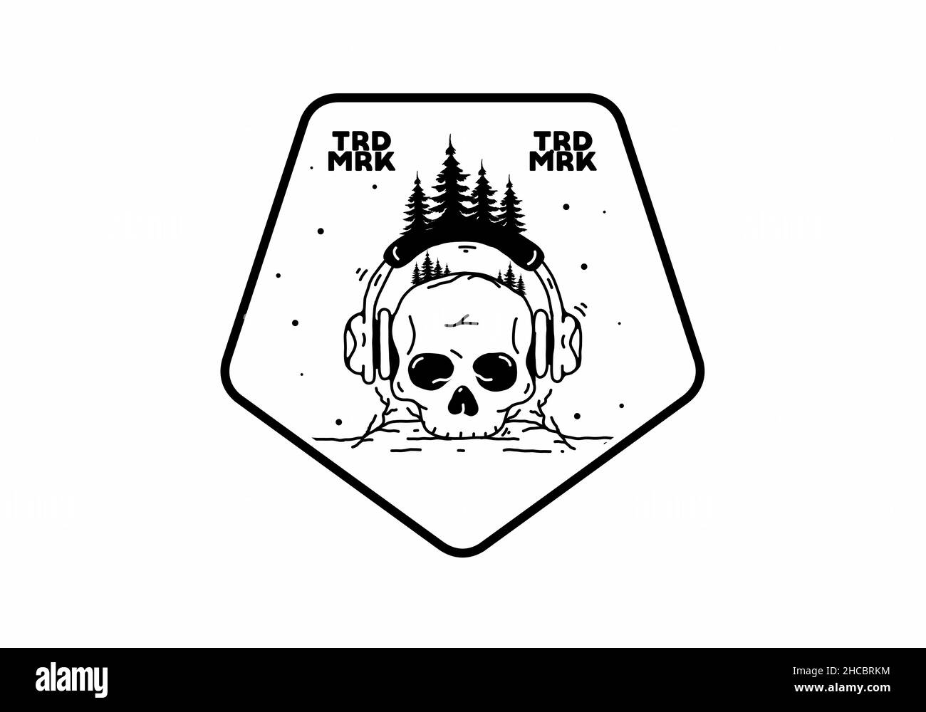 Headphone logo Black and White Stock Photos & Images - Alamy