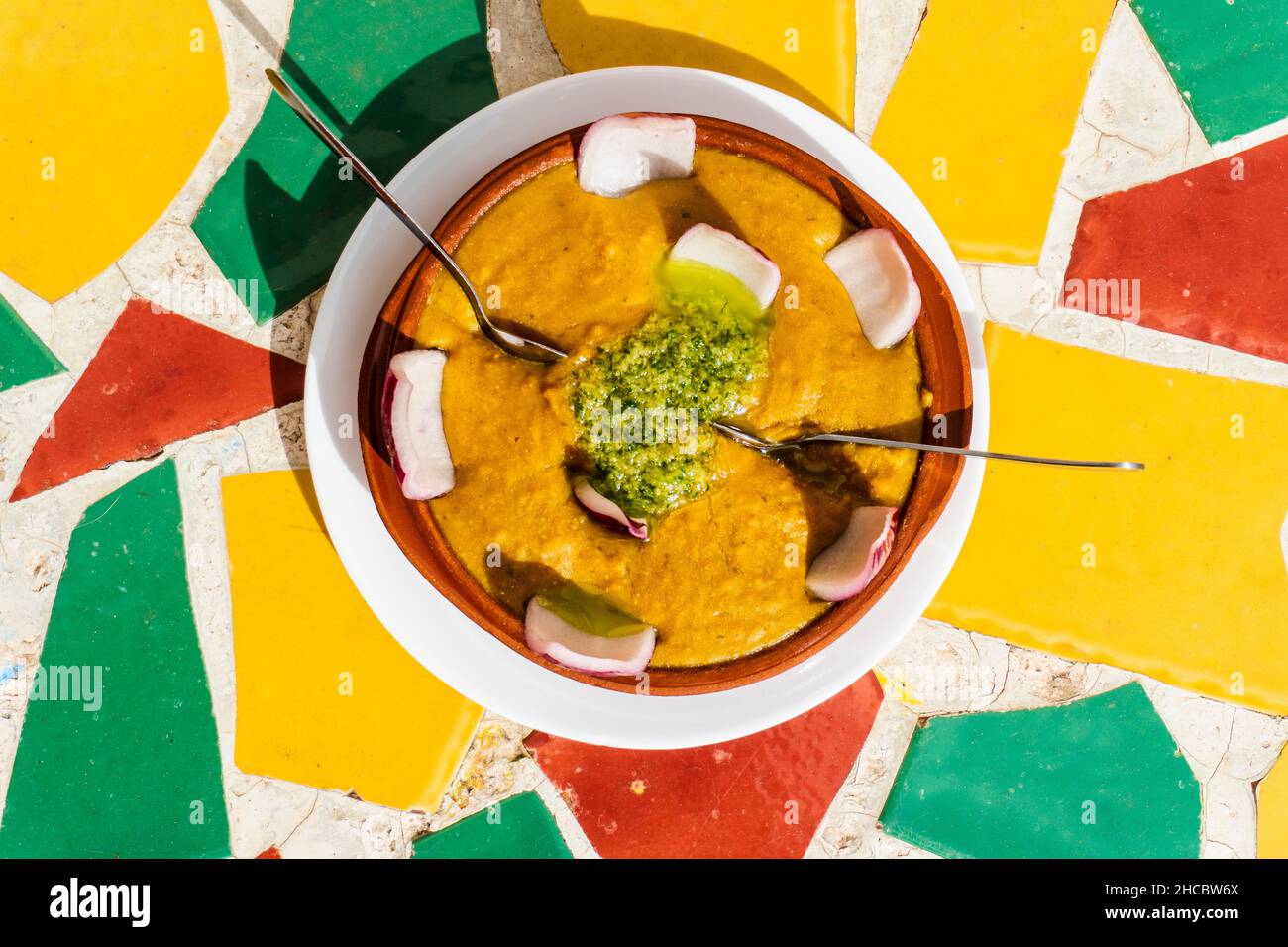 Delicious traditional food from the Canary Islands called gofio ...