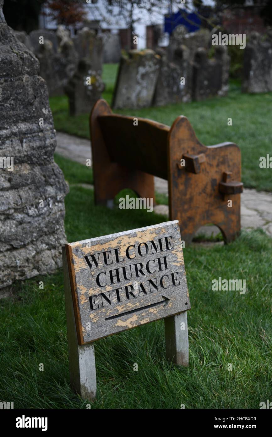 Church Entrance sign Stock Photo - Alamy Church Entrance sign Stock Photo - Alamy
