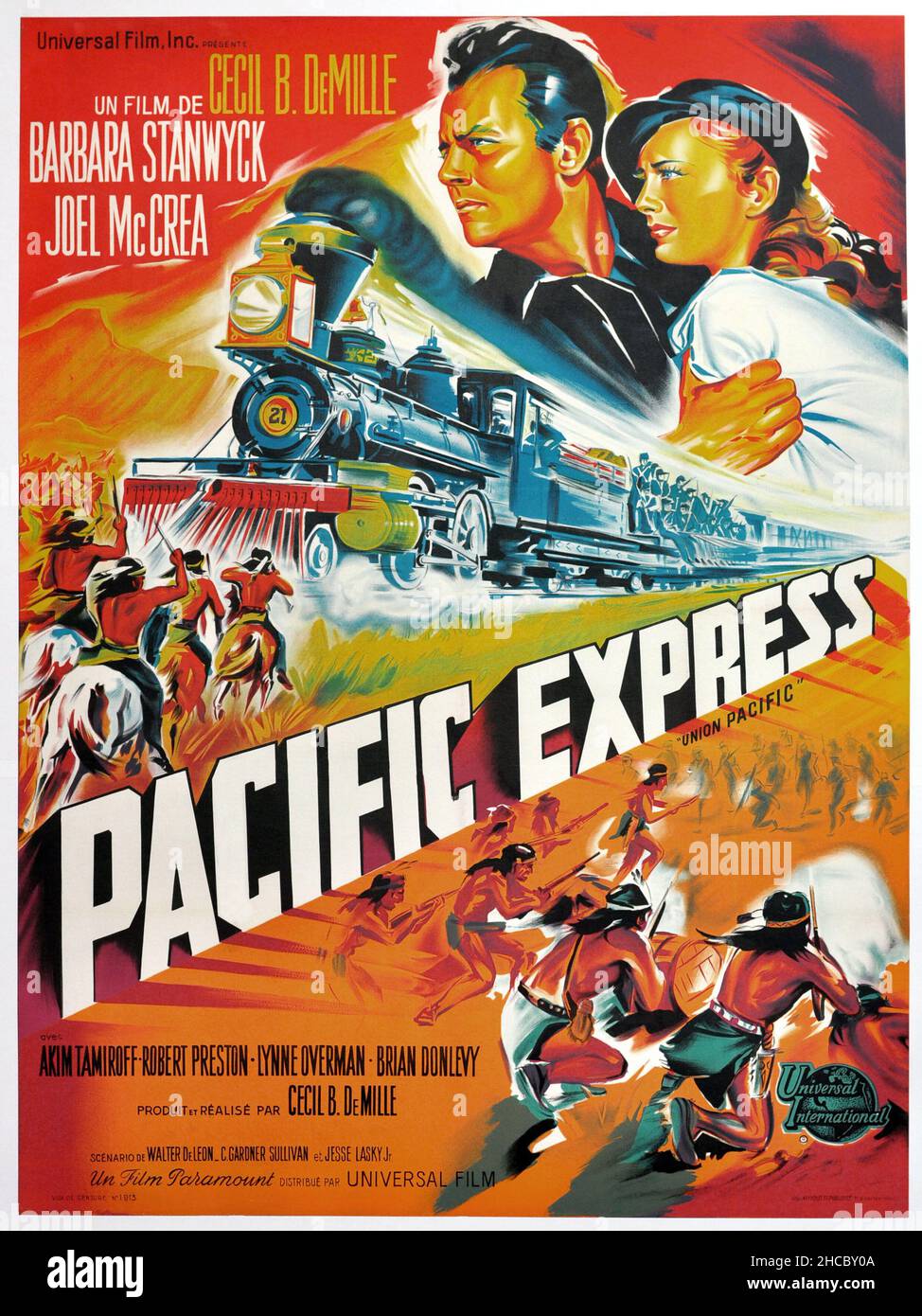 JOEL MCCREA and BARBARA STANWYCK in UNION PACIFIC (1939), directed by ...