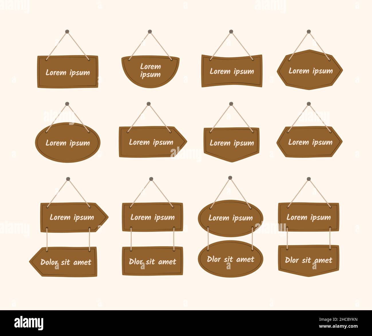 Hanging Signboard Collection Stock Vector Image & Art - Alamy