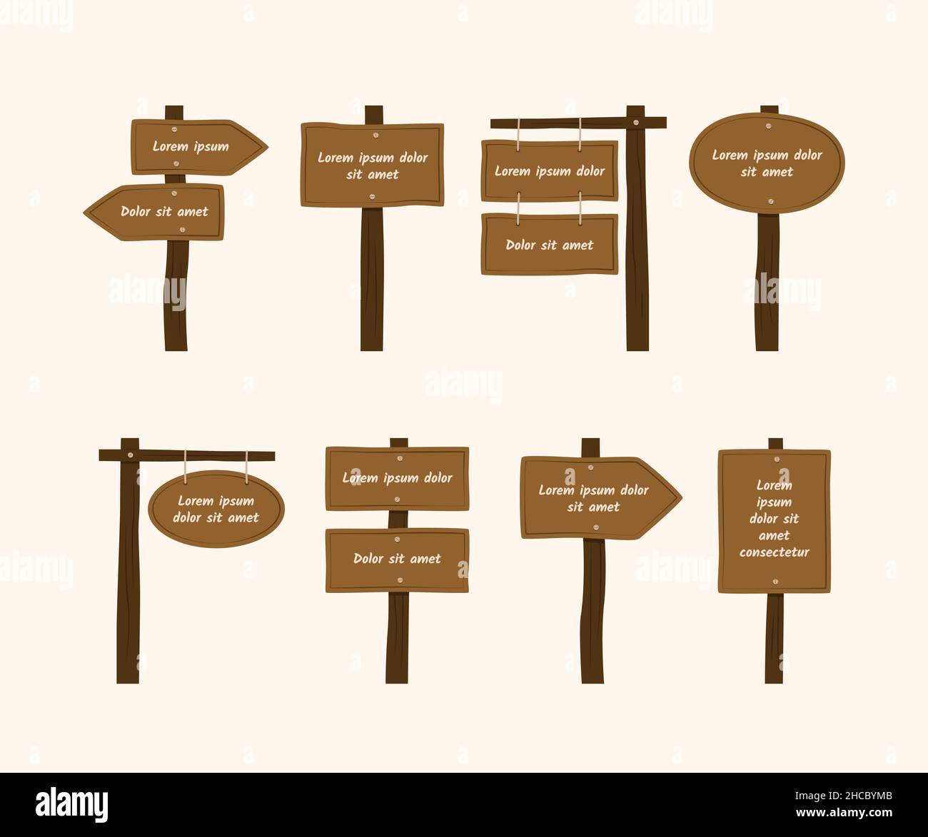 Wood Signboard Collection Stock Vector Image & Art - Alamy