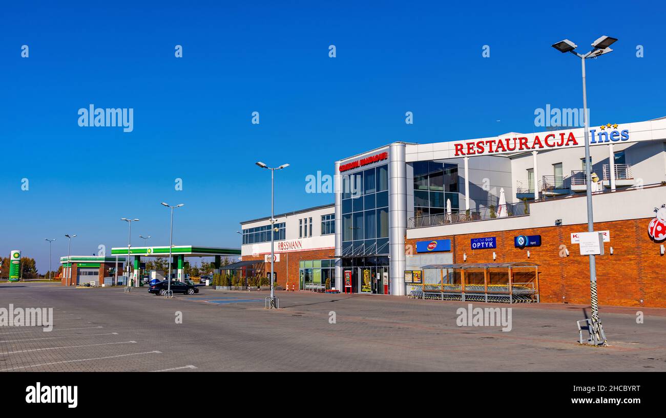Sedziszow Malopolski, Poland - November 1, 2021: Commercial complex ...