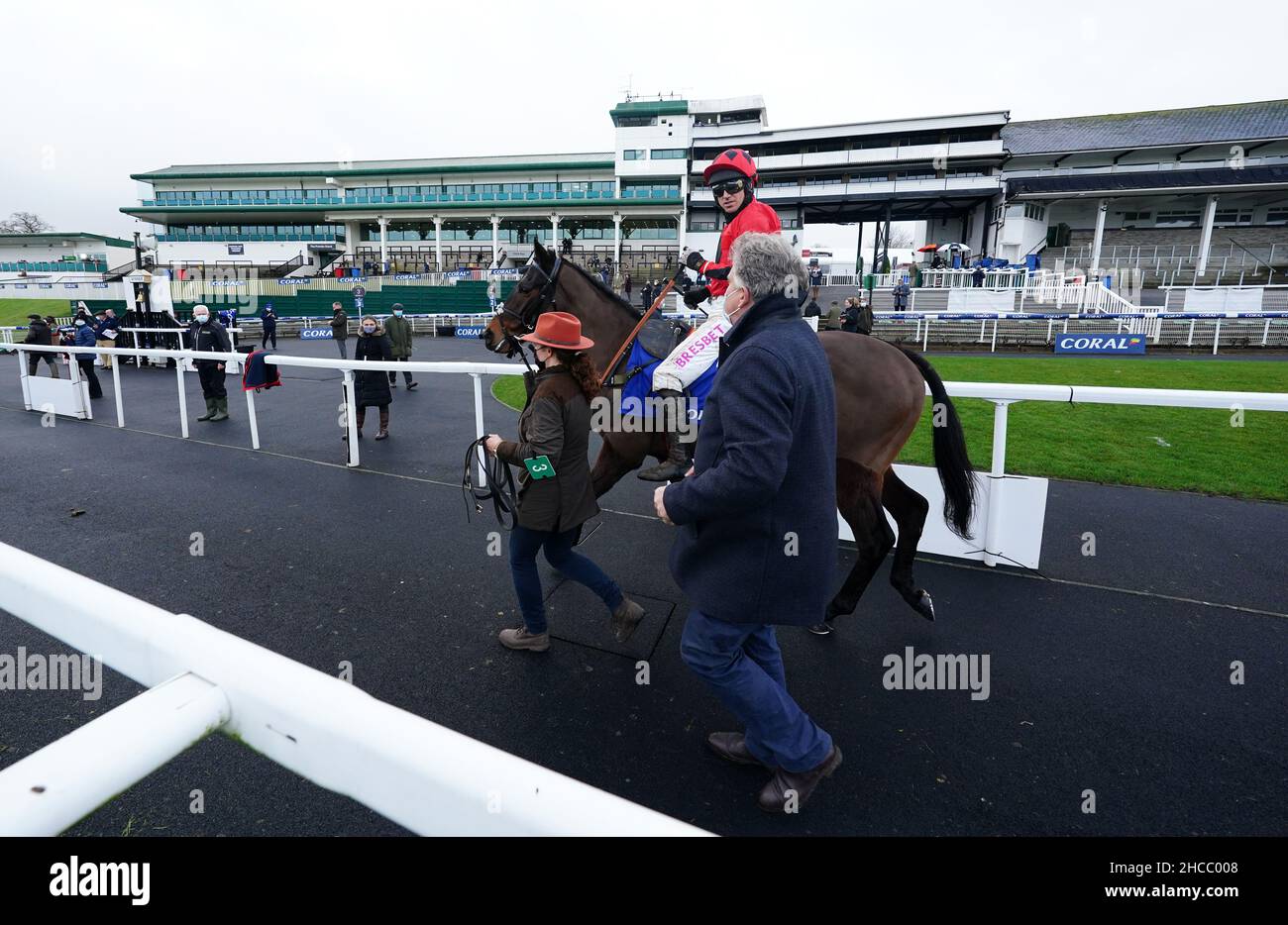 Paddy Brennan on board Genuflex in the parade ring before the Coral ...