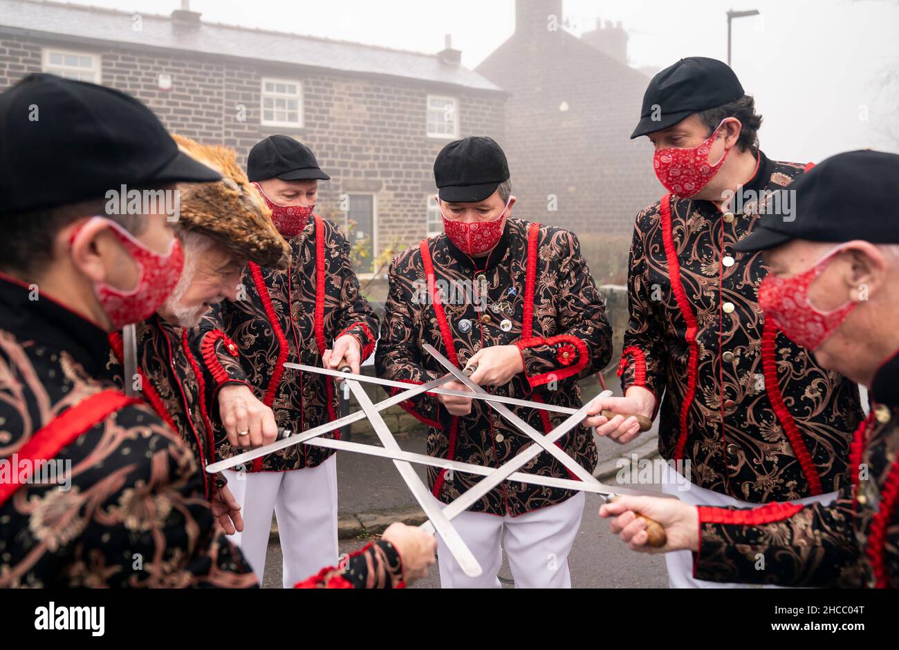 Members of the Grenoside Sword Dancers rehearse ahead of performing in ...