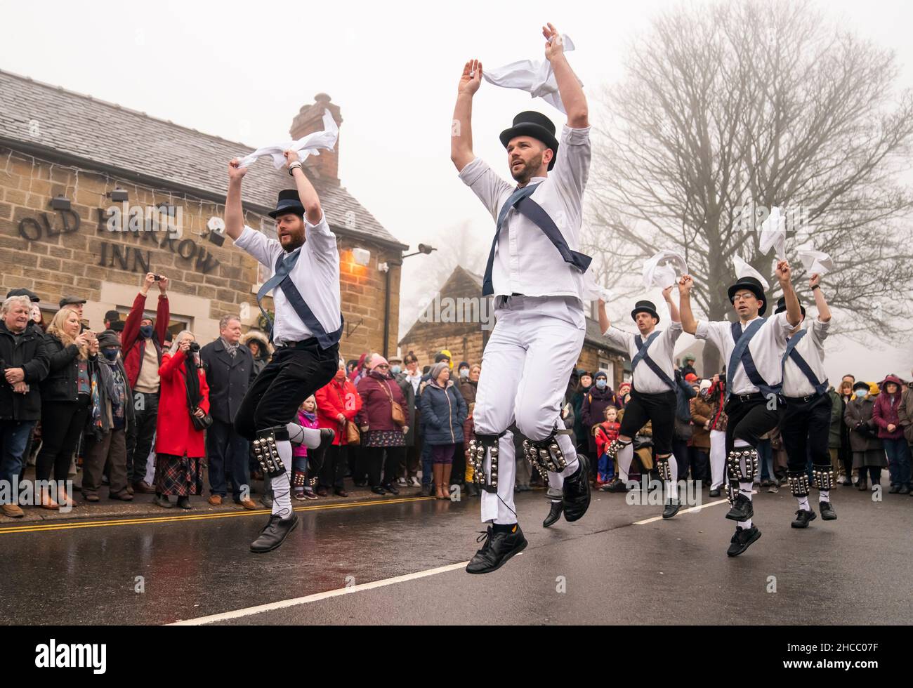 Morris dancing troupe Five Rivers Morris, perform in Grenosid, a suburb ...