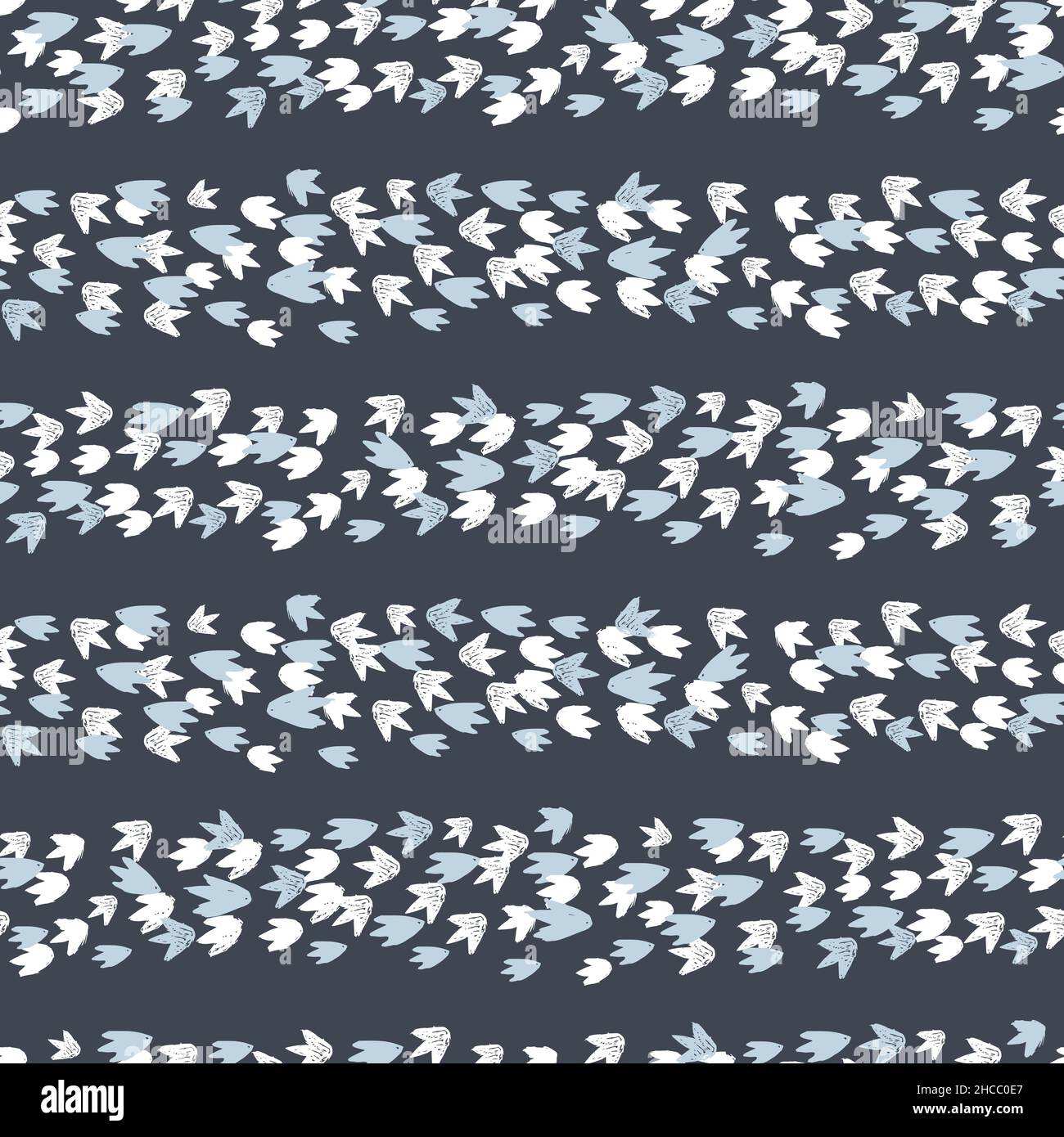 Vector grey dinosaur footprints textured stripes repeat pattern ...