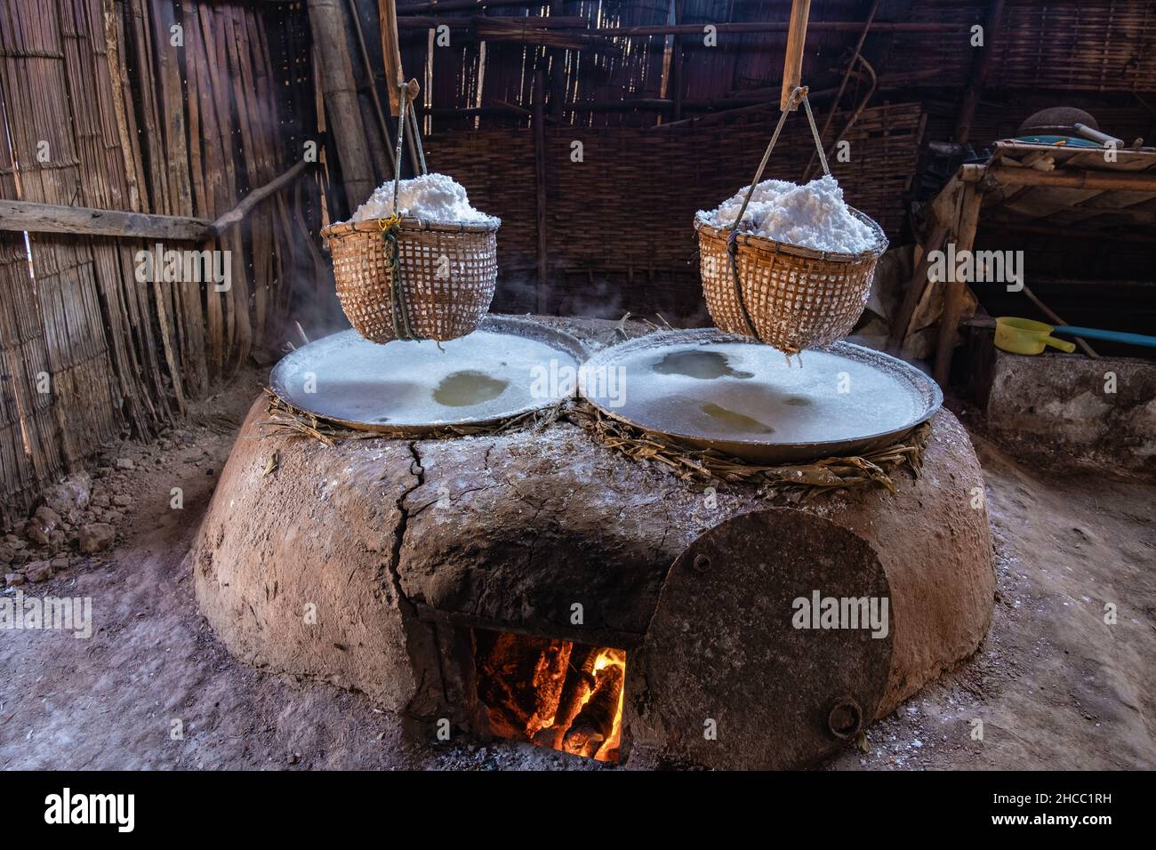 Nan Thailand, mountains of Sapan valley in Thailand with rice fields ...