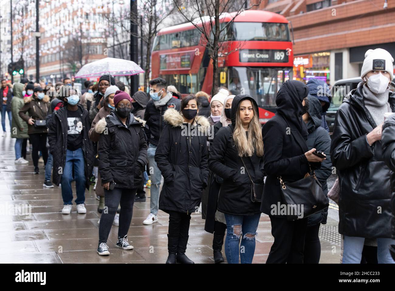Boxing Day Sales, shoppers out on a wet winter's day looking for ...