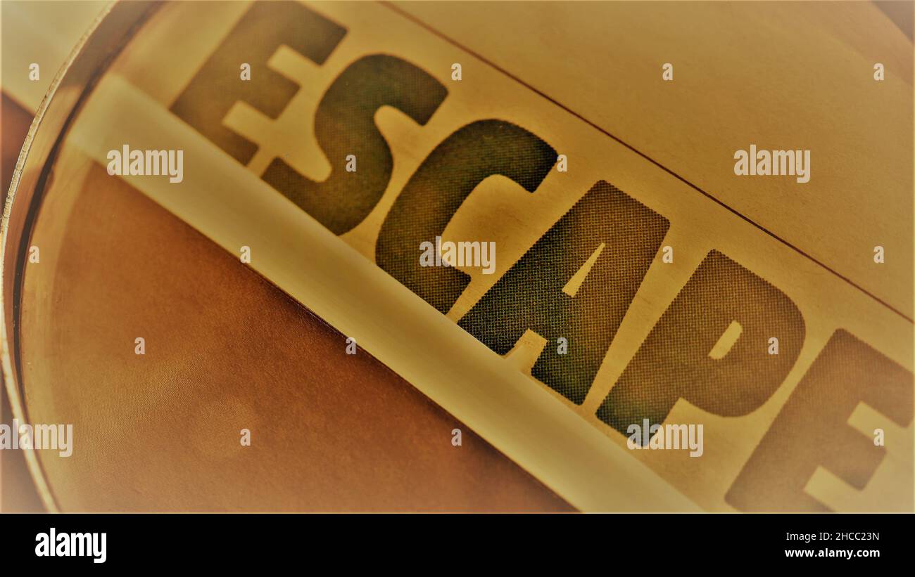 Escape magnified hi-res stock photography and images - Alamy