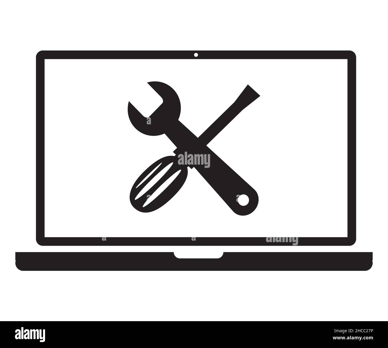 repair computer icon on white background. flat style Stock Photo - Alamy