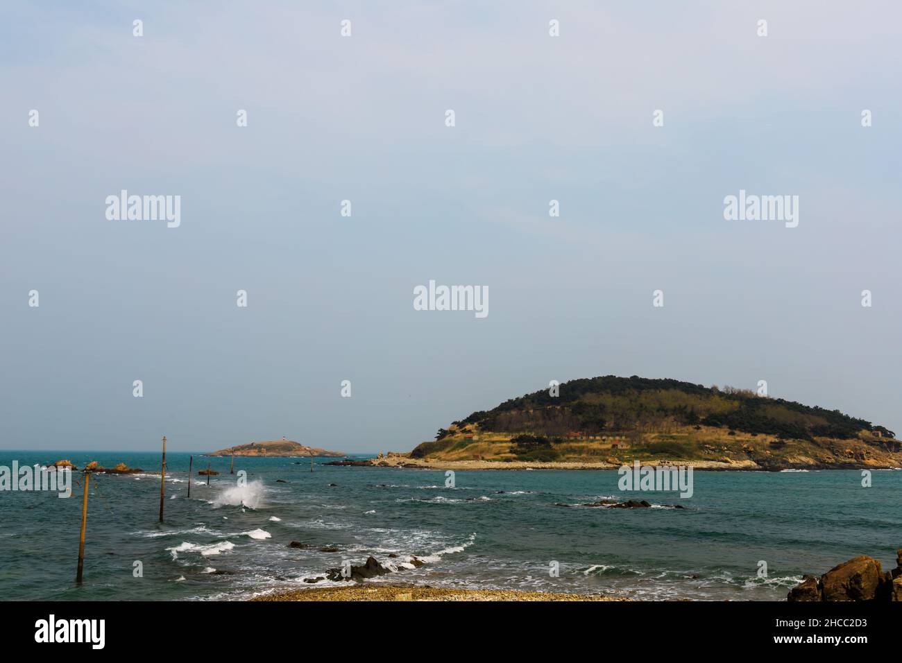 Tsingdao sunset church and beach wonderful view Stock Photo - Alamy