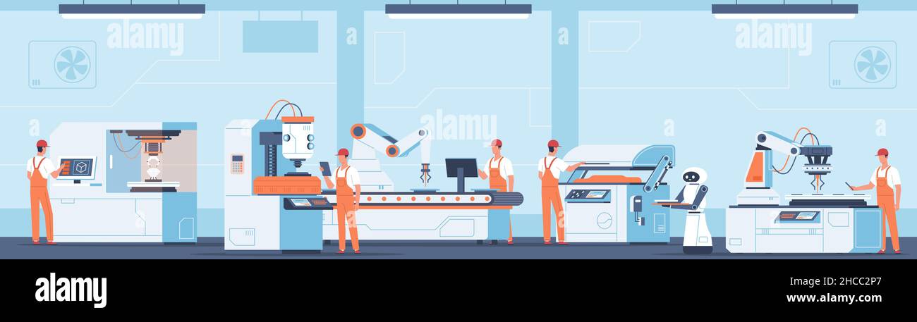 Manufacturing plant Stock Vector Images - Alamy