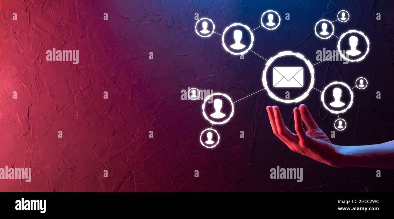 Email and user icon,sign,symbol marketing or newsletter concept ...