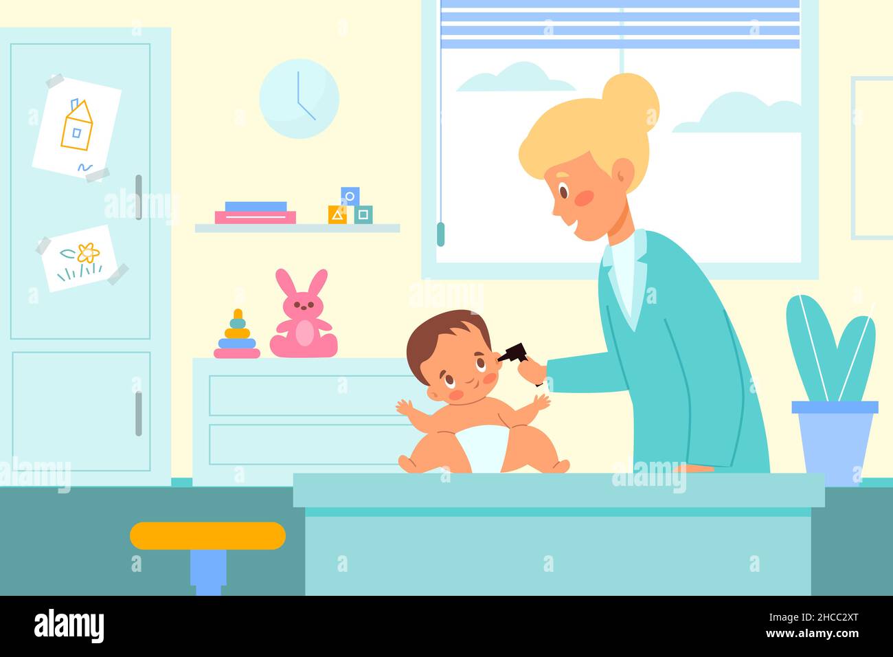 Doctor ear examination Stock Vector Images - Alamy