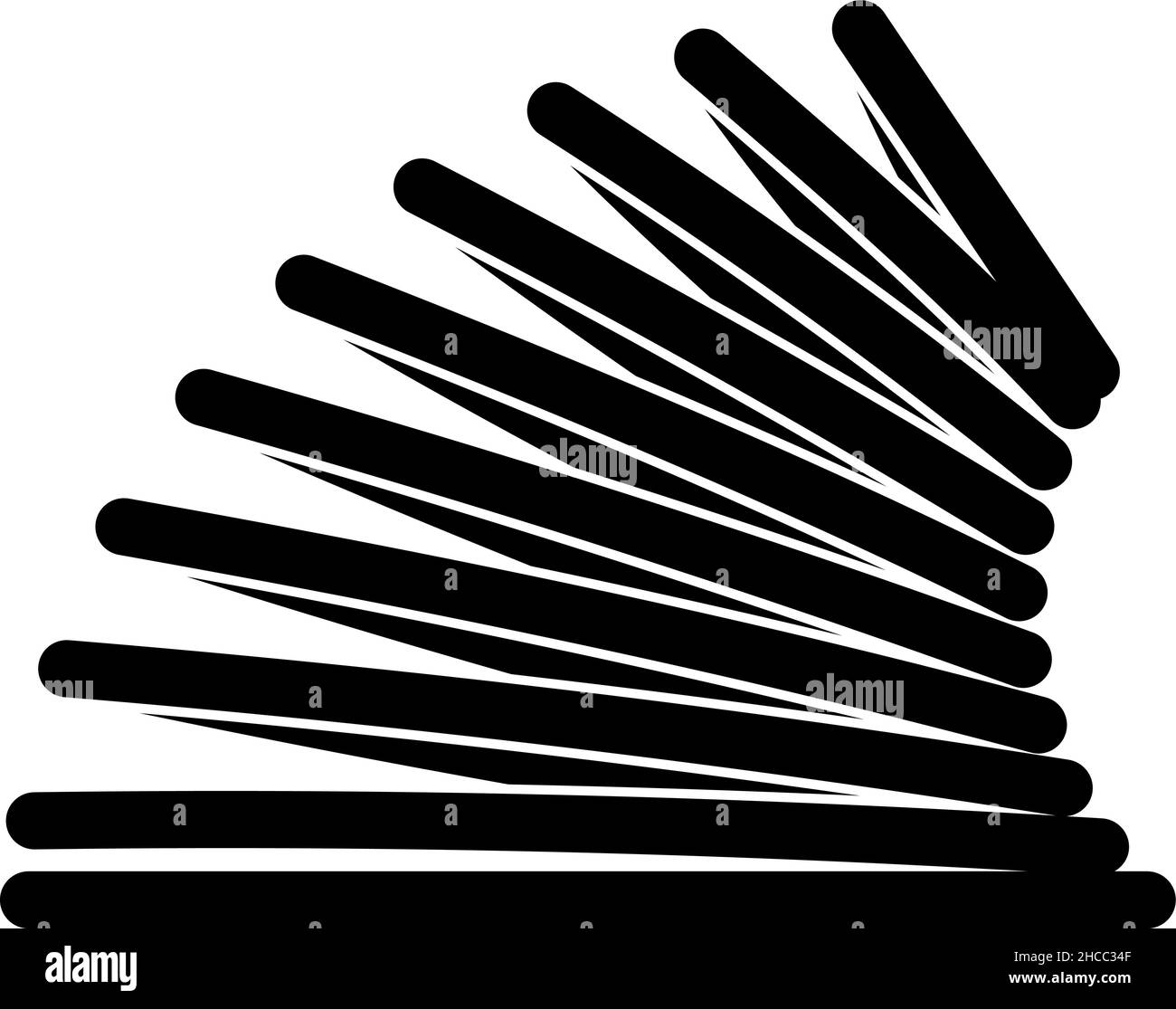 Curved steel spring. Black metal coil icon Stock Vector Image & Art - Alamy