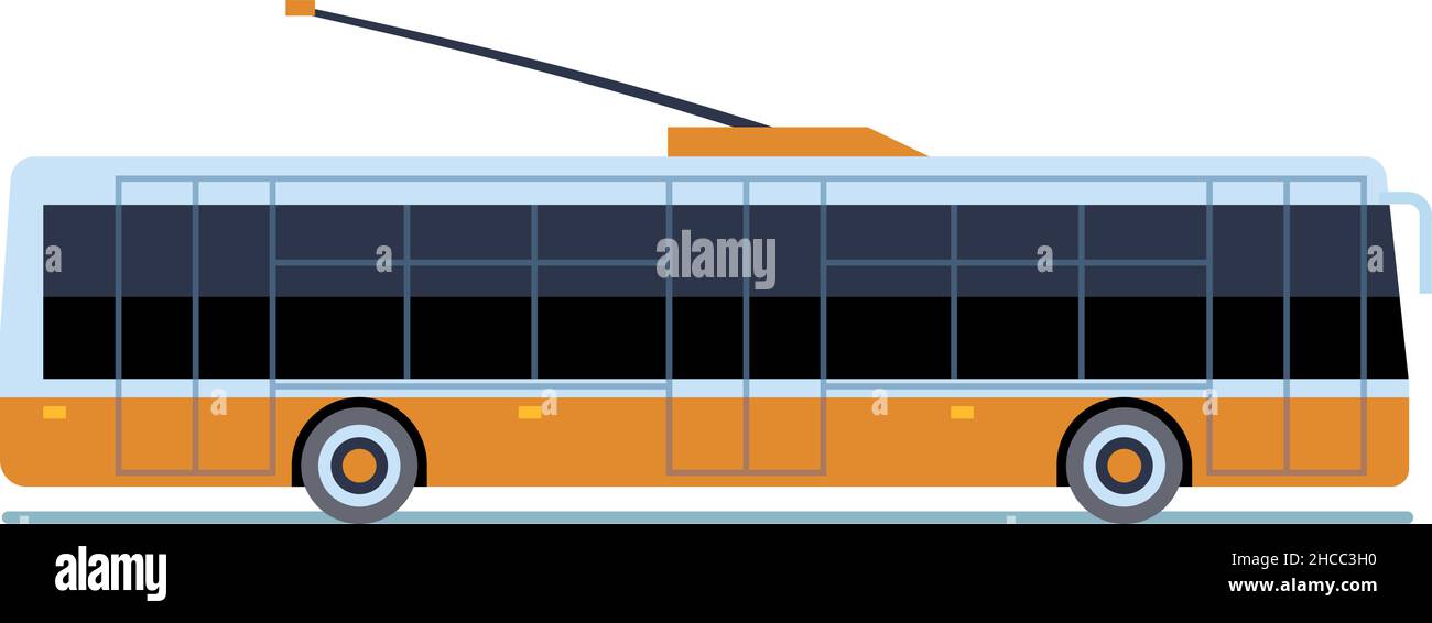 Trolleybus icon. Trolley coach side view. City transport Stock Vector ...