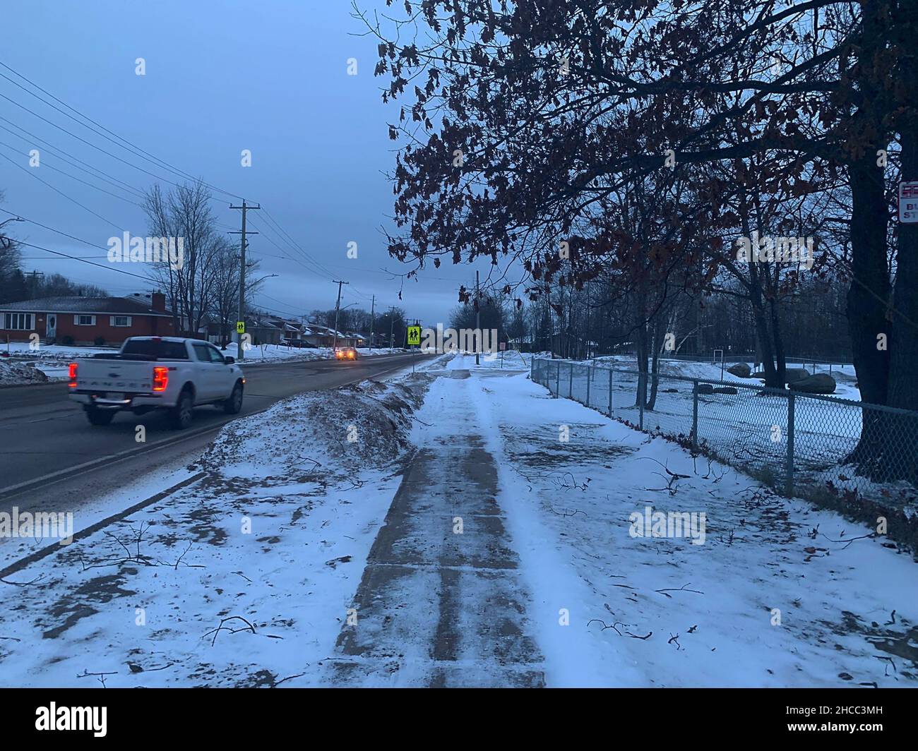 Winter/Snowfall/Sault Ste Marie/Ontario/Canada Stock Photo - Alamy