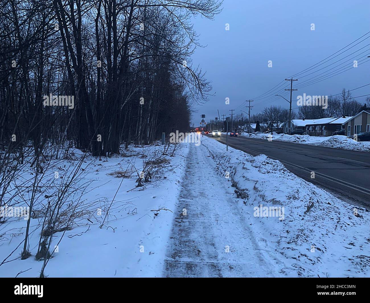 Winter/Snowfall/Sault Ste Marie/Ontario/Canada Stock Photo - Alamy