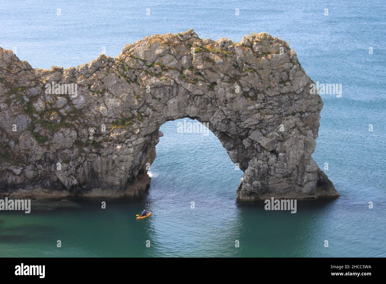 Durdle Door limestone arch. South west coast path. England coast path ...