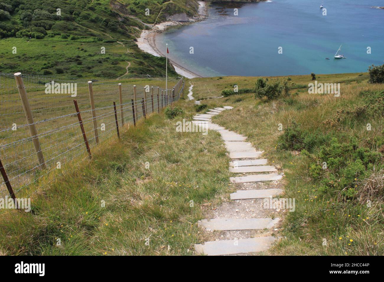 Lulworth Cove. South west coast path. England coast path. Jurassic ...