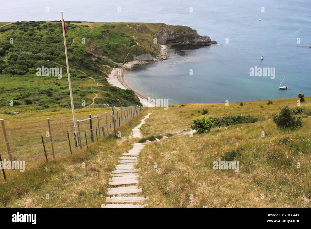 Lulworth Cove. South west coast path. England coast path. Jurassic ...