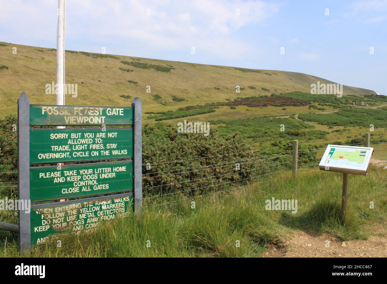 Lulworth Ranges military firing range. South west coast path. England ...