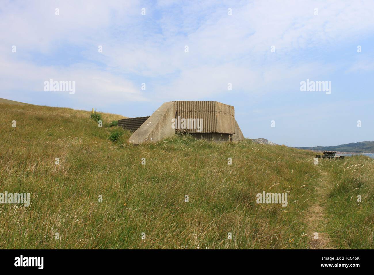 Lulworth Ranges military firing range. South west coast path. England ...