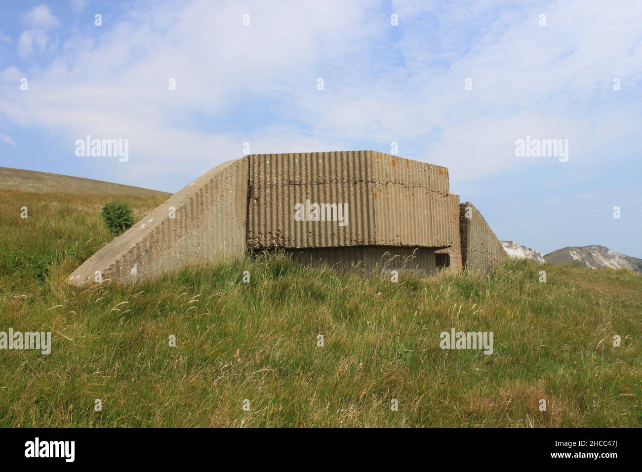 Lulworth Ranges military firing range. South west coast path. England ...
