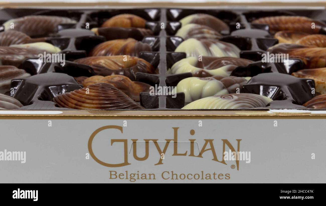 Box of guylian belgian chocolates hi-res stock photography and images ...