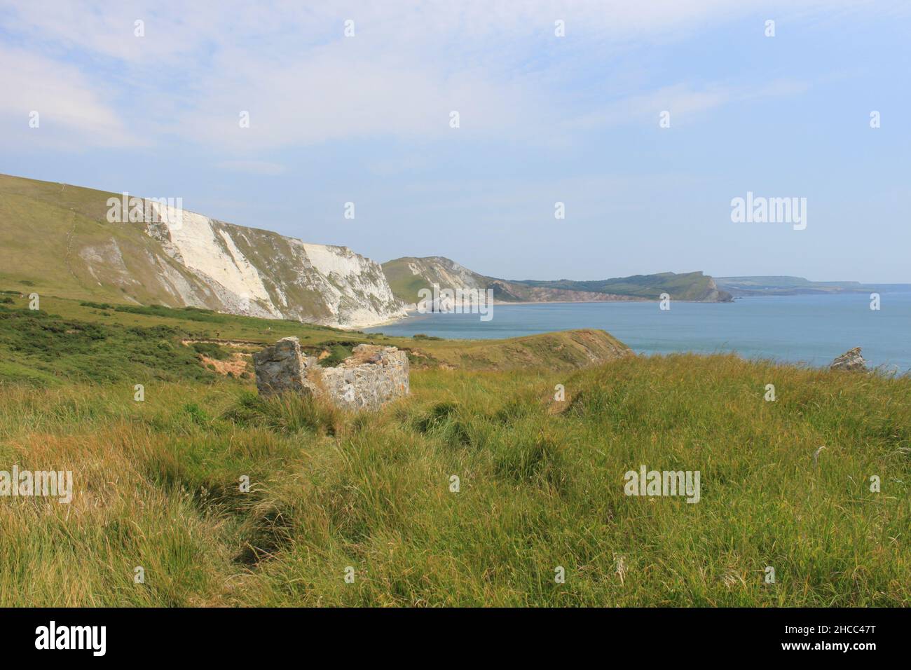 Lulworth Ranges military firing range. South west coast path. England ...