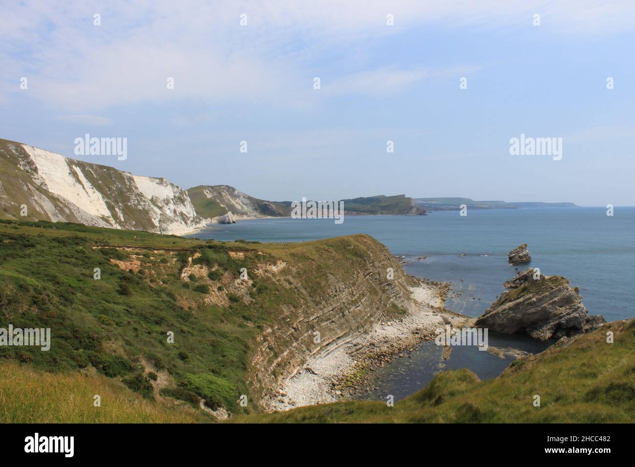 Lulworth Ranges military firing range. South west coast path. England ...