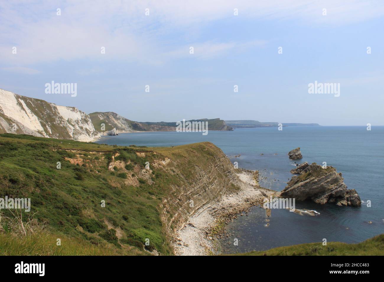 Lulworth Ranges military firing range. South west coast path. England ...