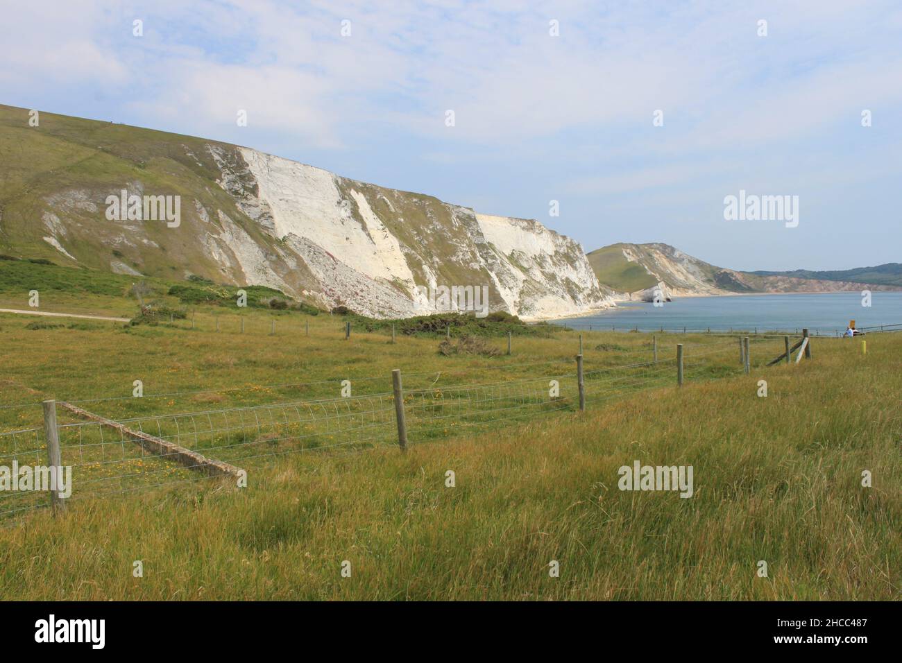Lulworth Ranges military firing range. South west coast path. England ...