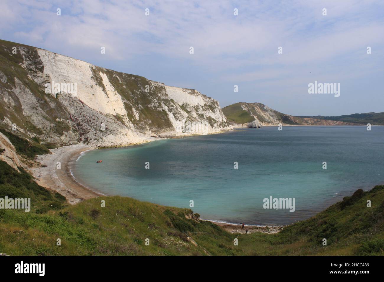 Lulworth Ranges military firing range. South west coast path. England ...