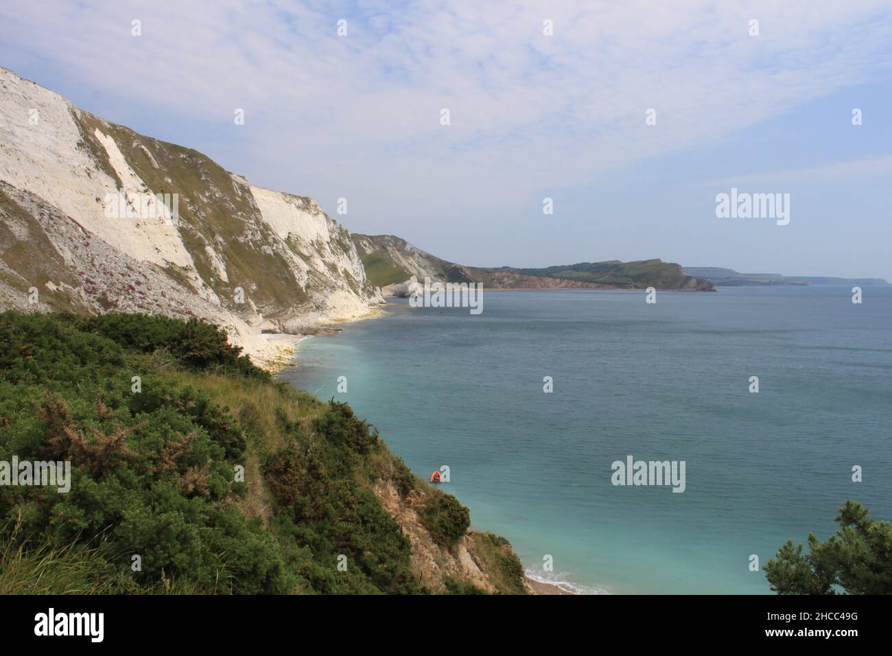 Lulworth Ranges military firing range. South west coast path. England ...