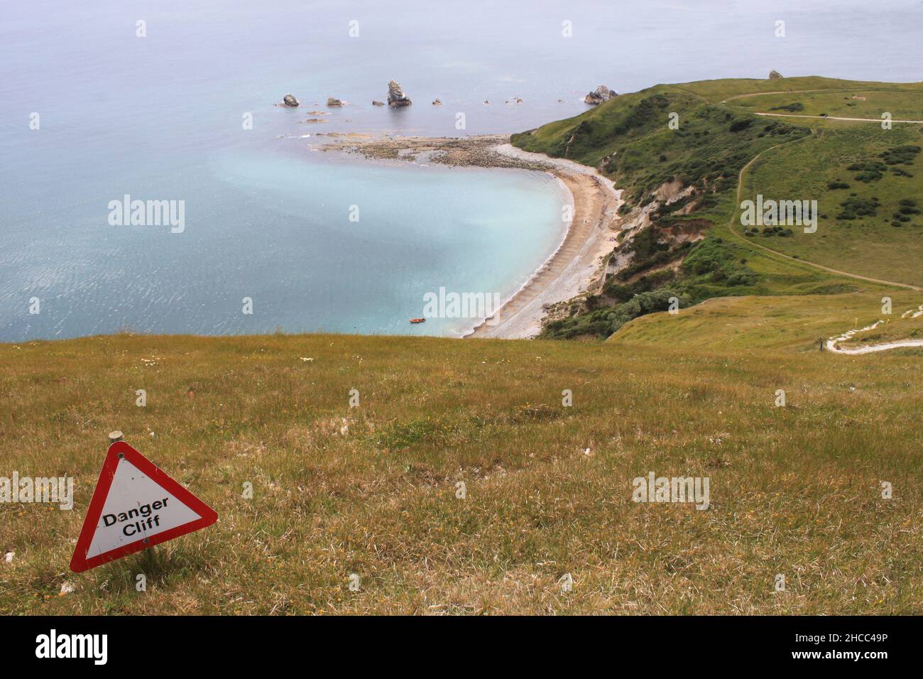 Lulworth Ranges military firing range. South west coast path. England ...