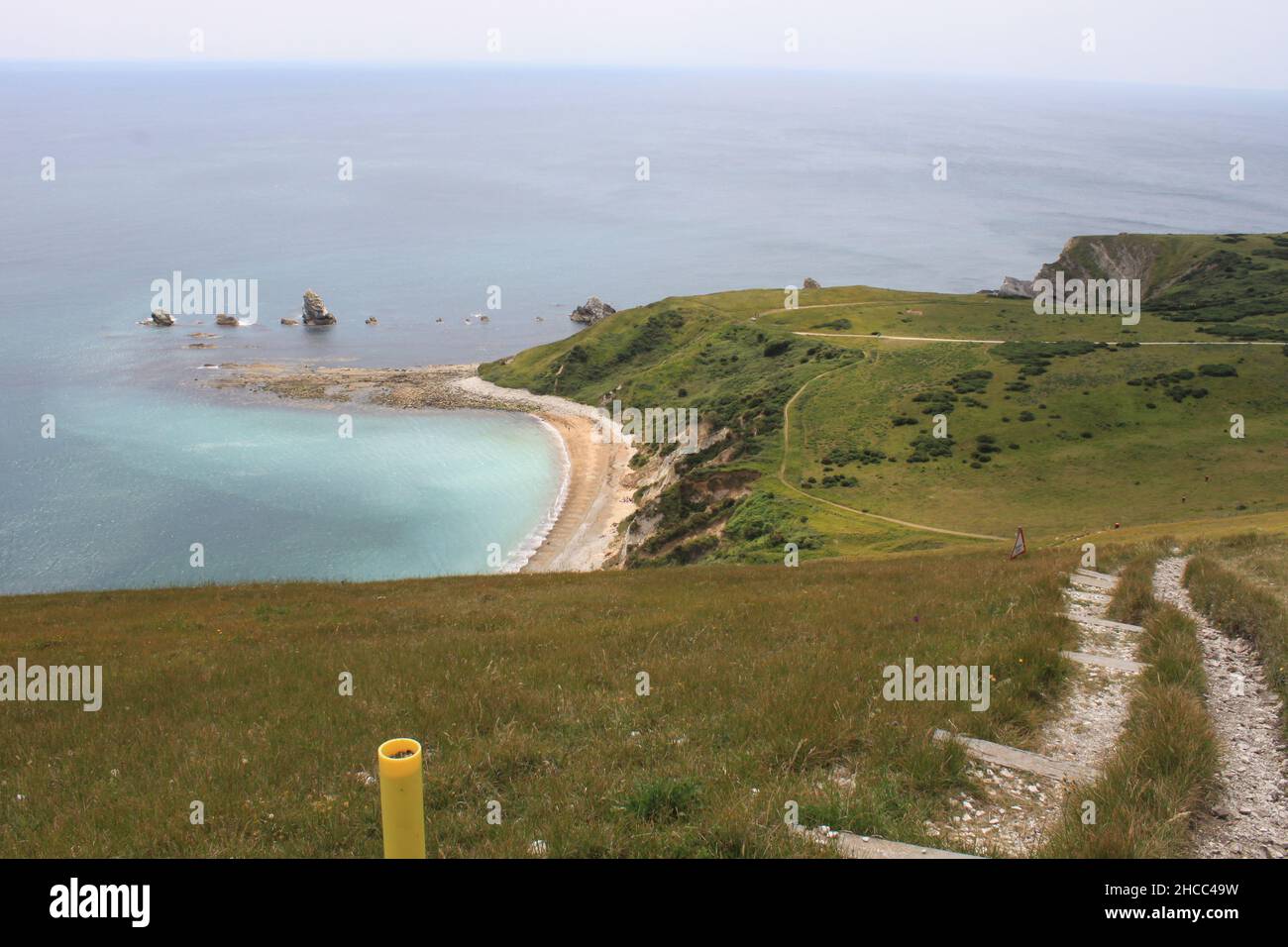 Lulworth Ranges military firing range. South west coast path. England ...