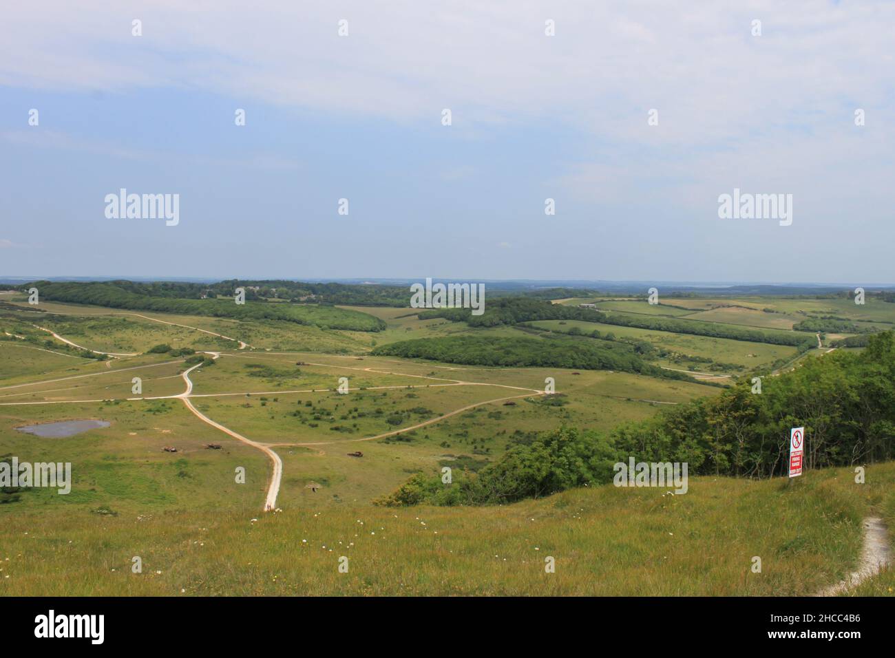 Lulworth Ranges military firing range. South west coast path. England ...