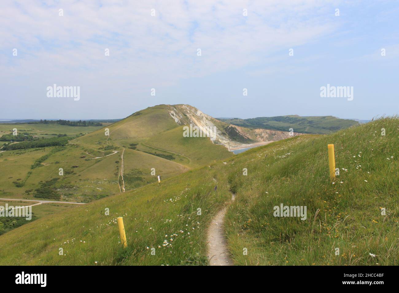 Lulworth Ranges military firing range. South west coast path. England ...